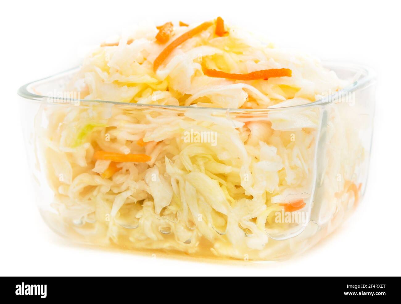 Marinated cabbage in a glass container Stock Photo - Alamy