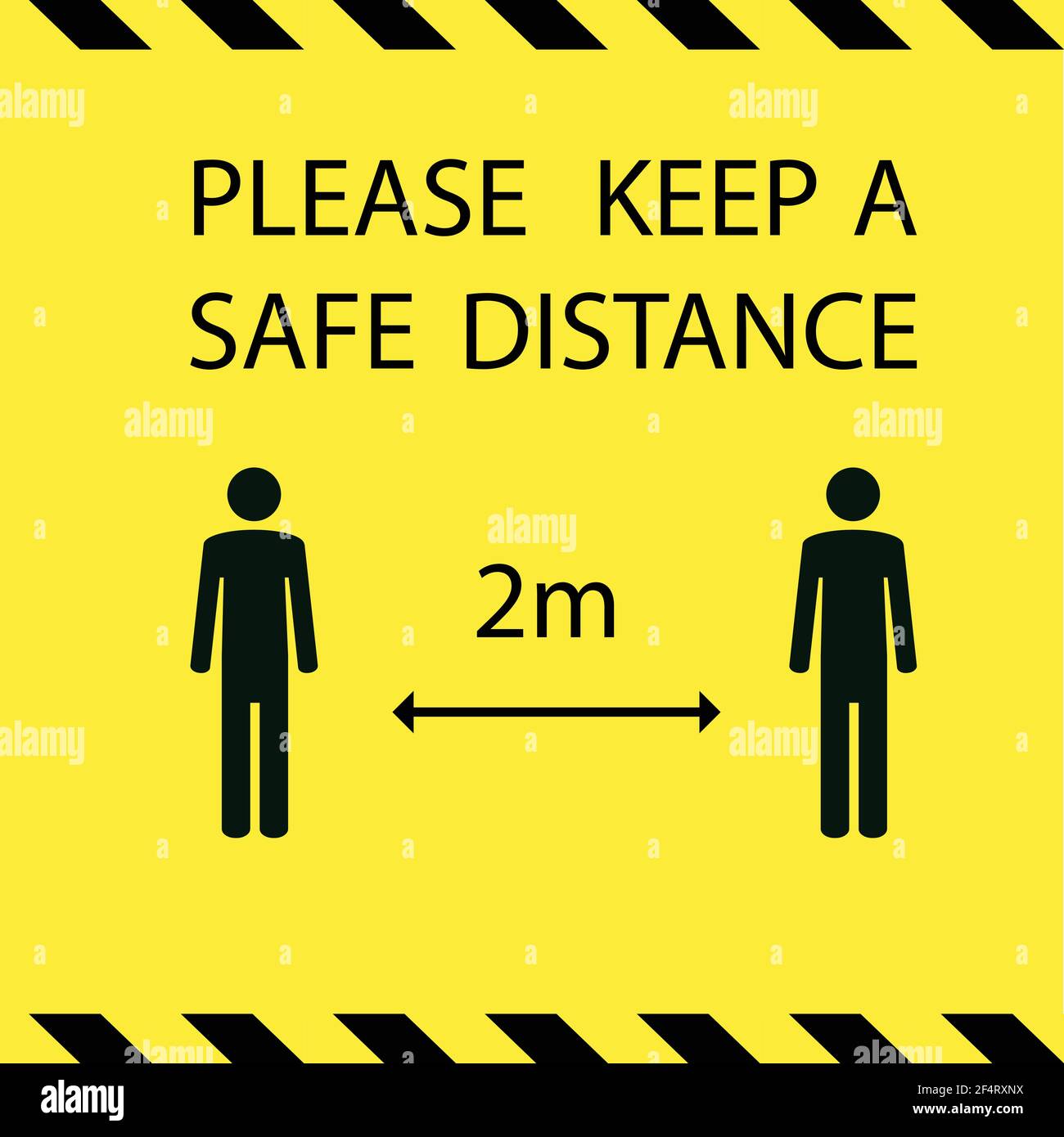 Keep safe distance infection spreading prevention information sign ...