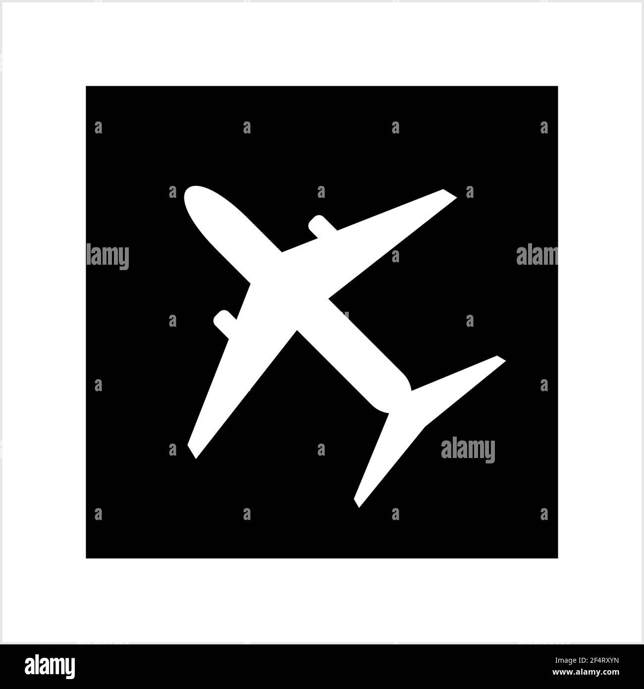 Airplane (Aeroplane) Icon Vector Art Illustration Stock Vector Image ...