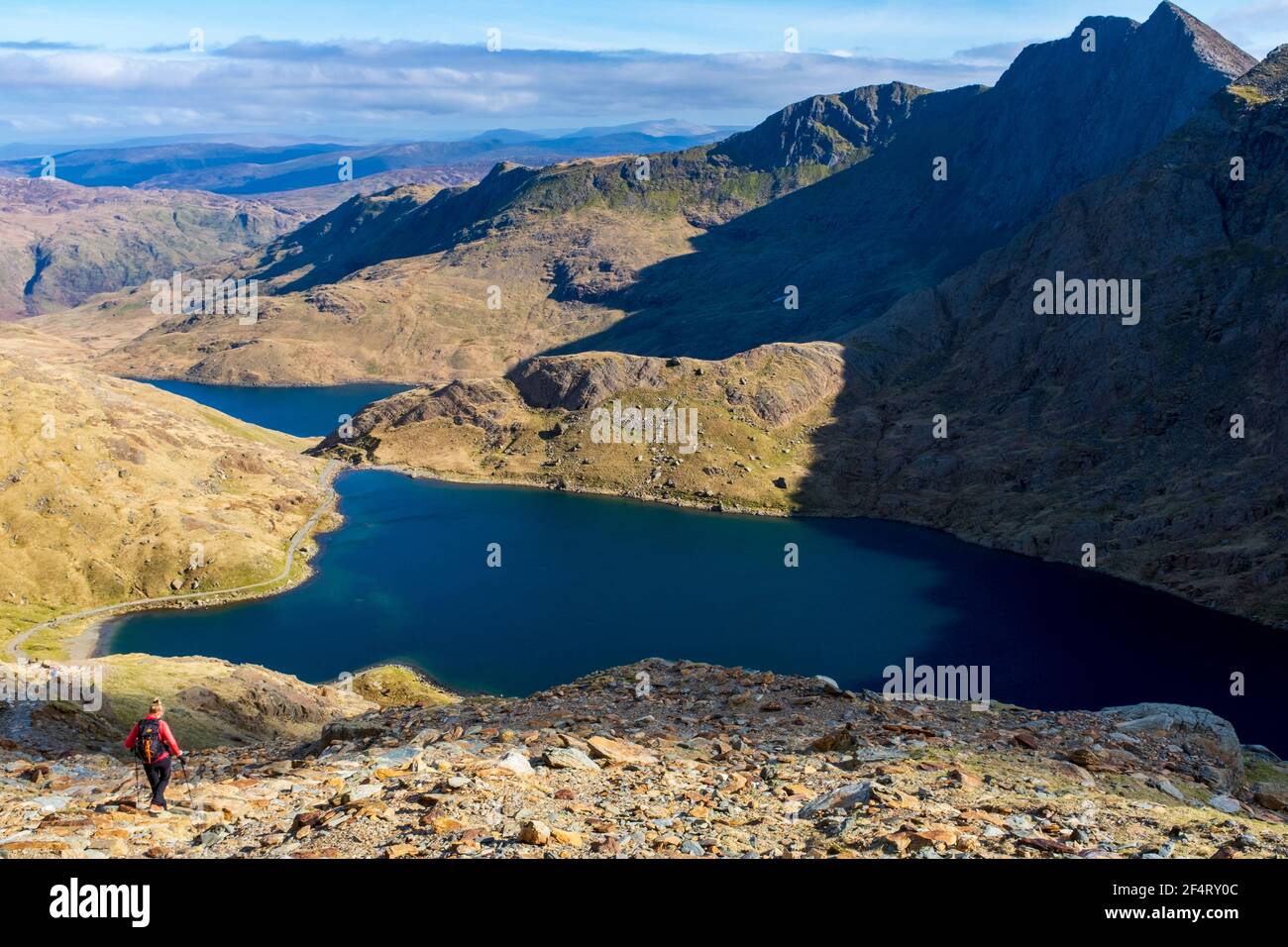 Views from a trek to the summit of Snowdon in North Wales, UK Stock ...