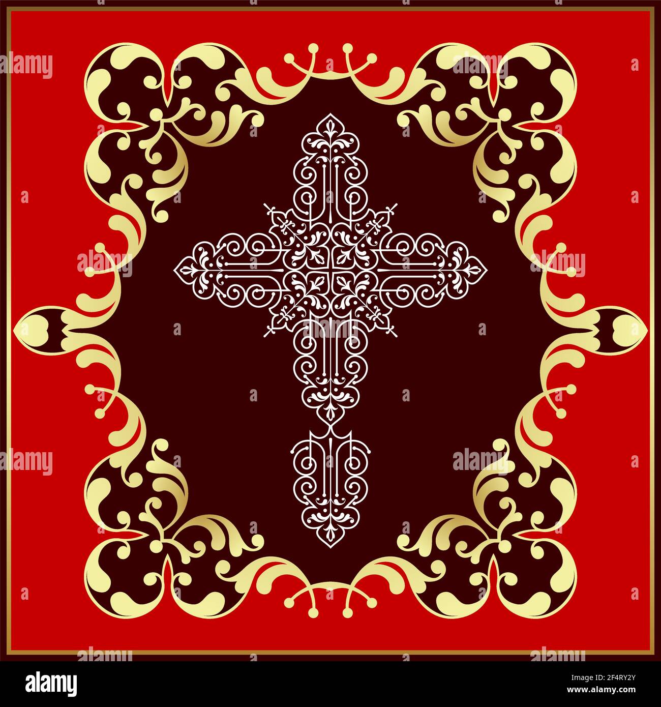 Christian Cross Design Vector Art Illustration Stock Vector Image & Art ...