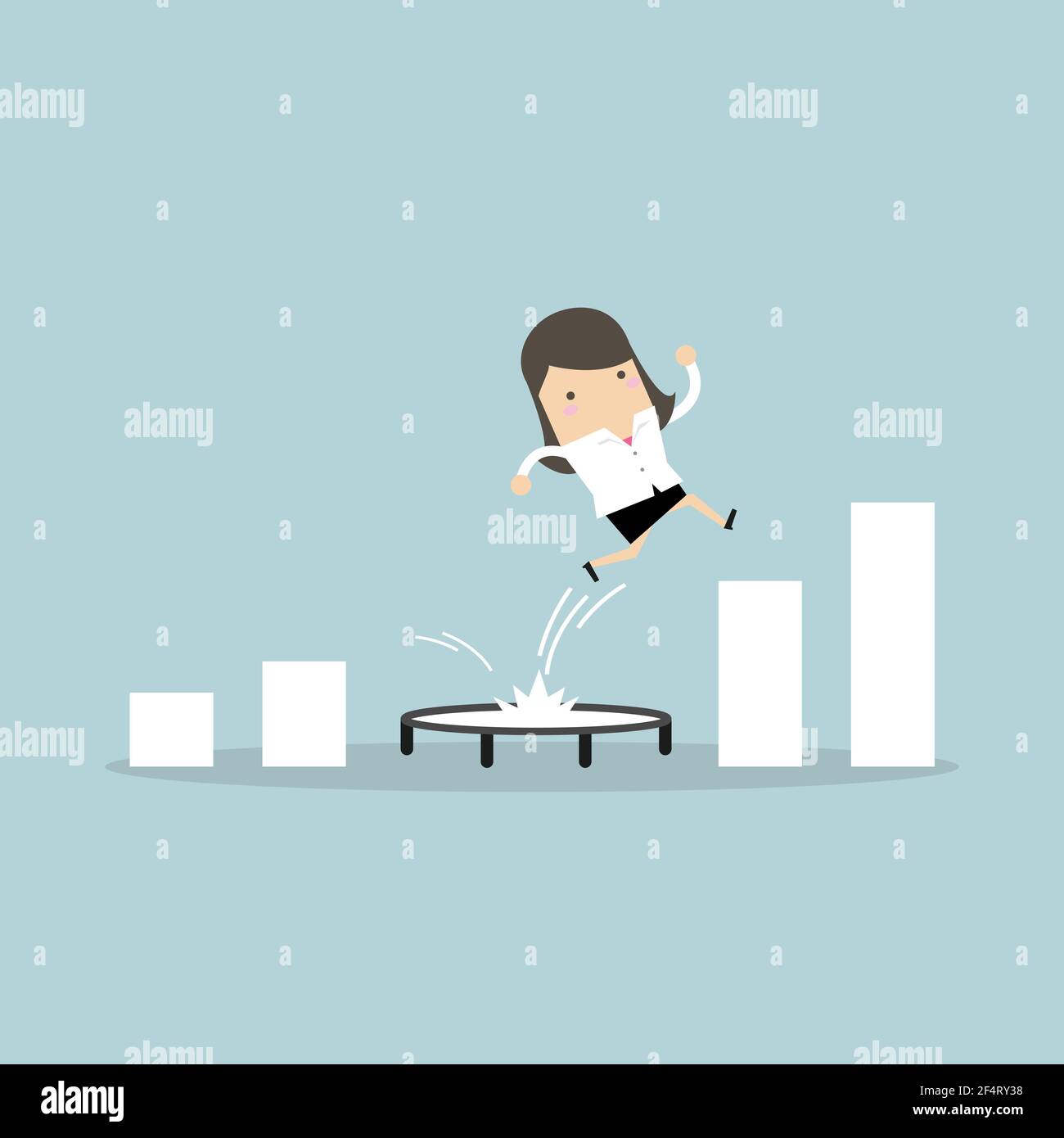 Economic growth cartoon illustration Stock Vector Images - Alamy