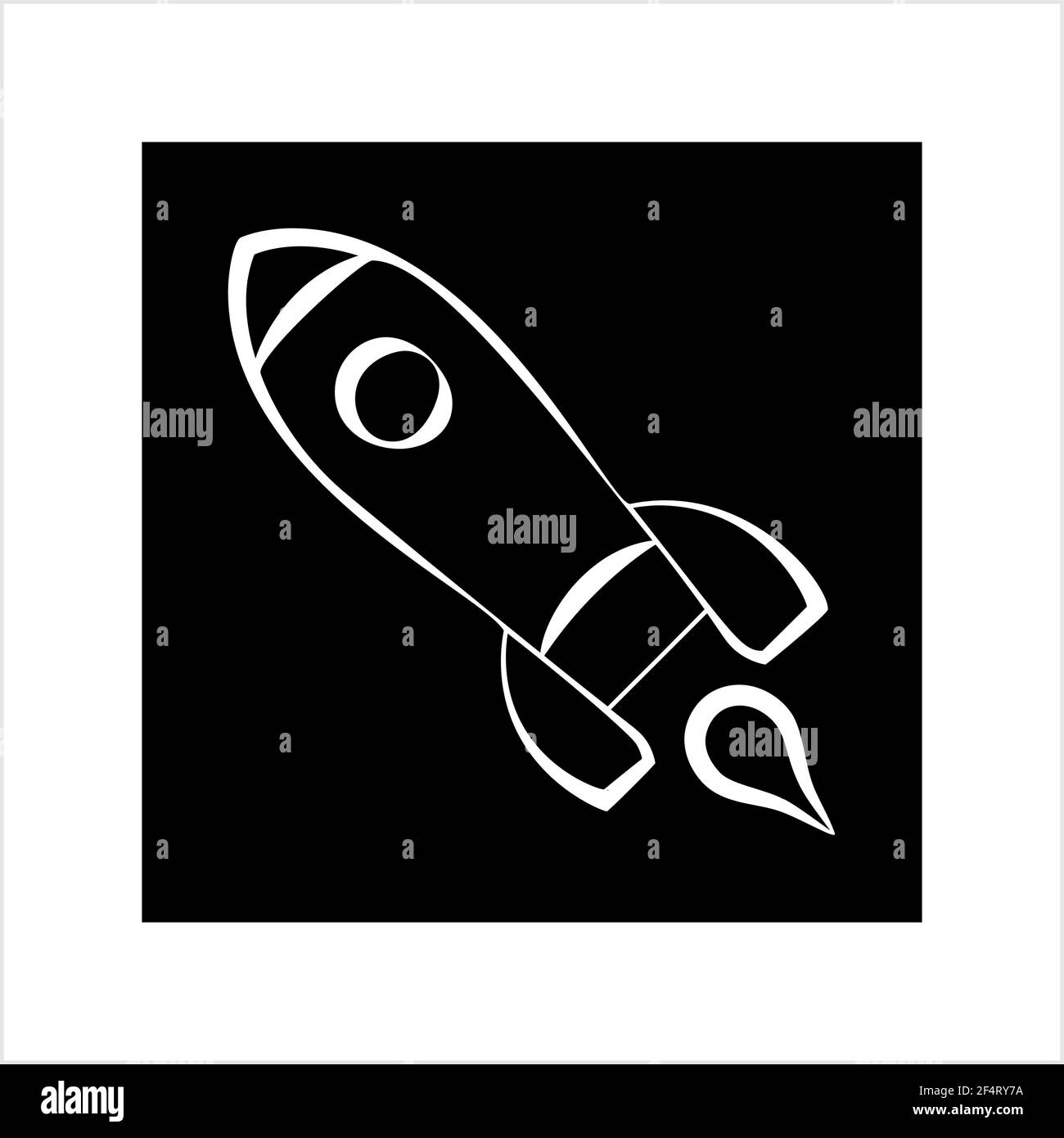 Rocket Launch Icon Design Vector Art Illustration Stock Vector Image ...