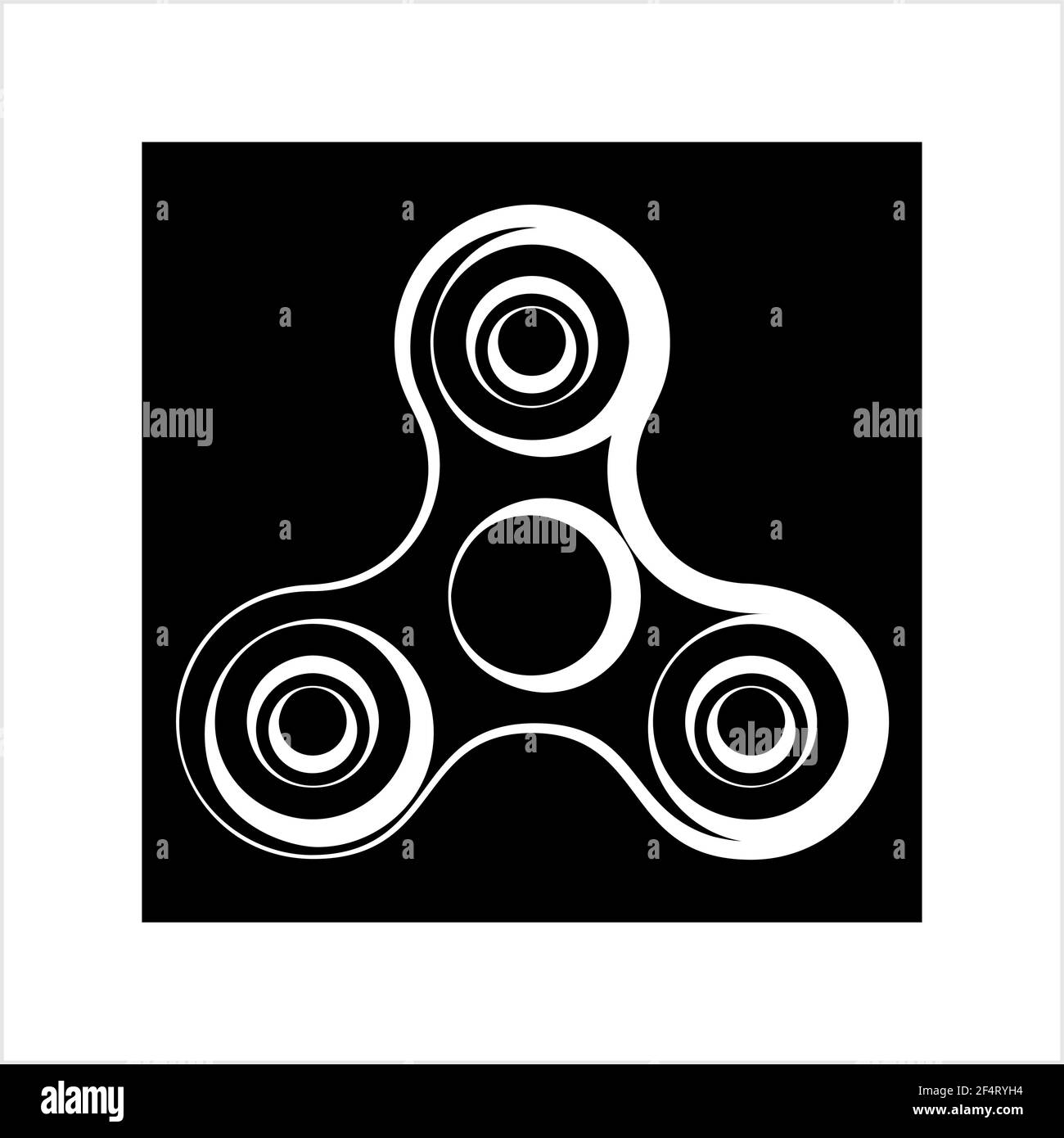 Toy Fidget Spinner Icon, Spin Along Its Axis Toy Vector Art ...