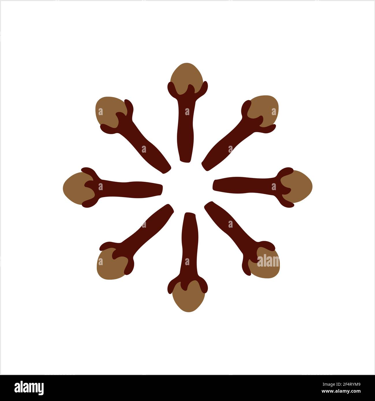 Clove Icon, Aromatic Flower Buds used as Spices. Vector Illustration ...