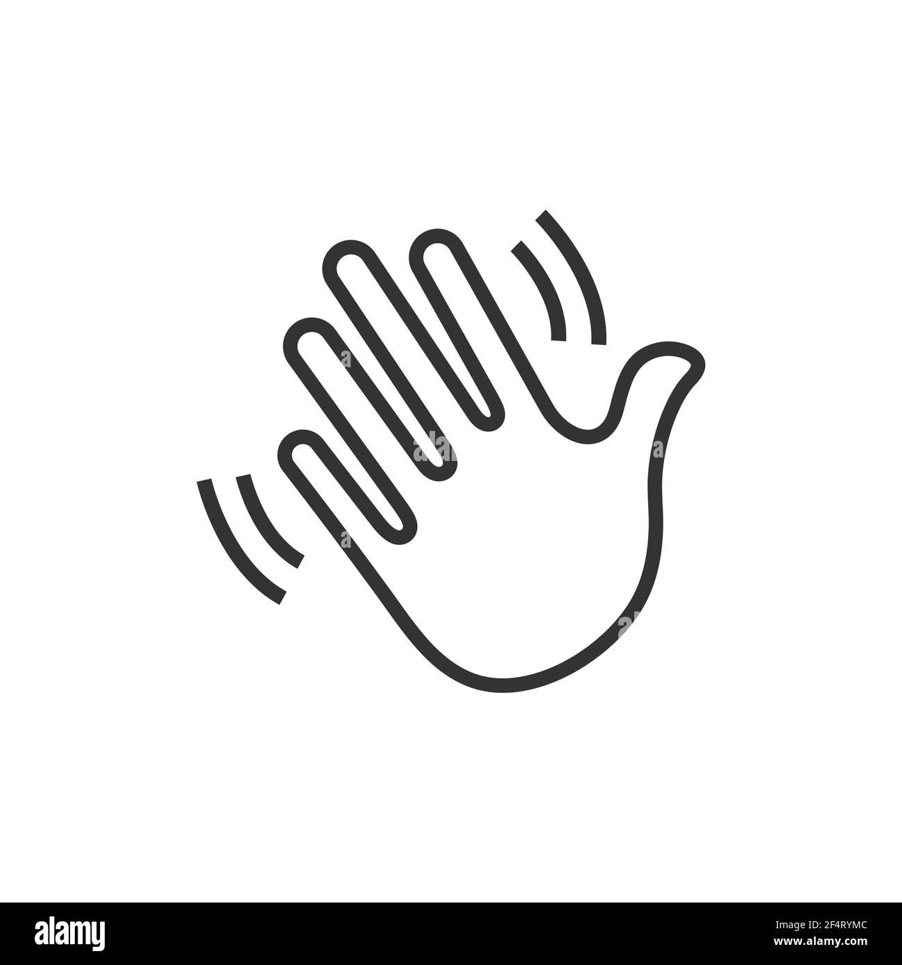 Waving hand gesture icon. Waving hand gesture vector isolated on white ...
