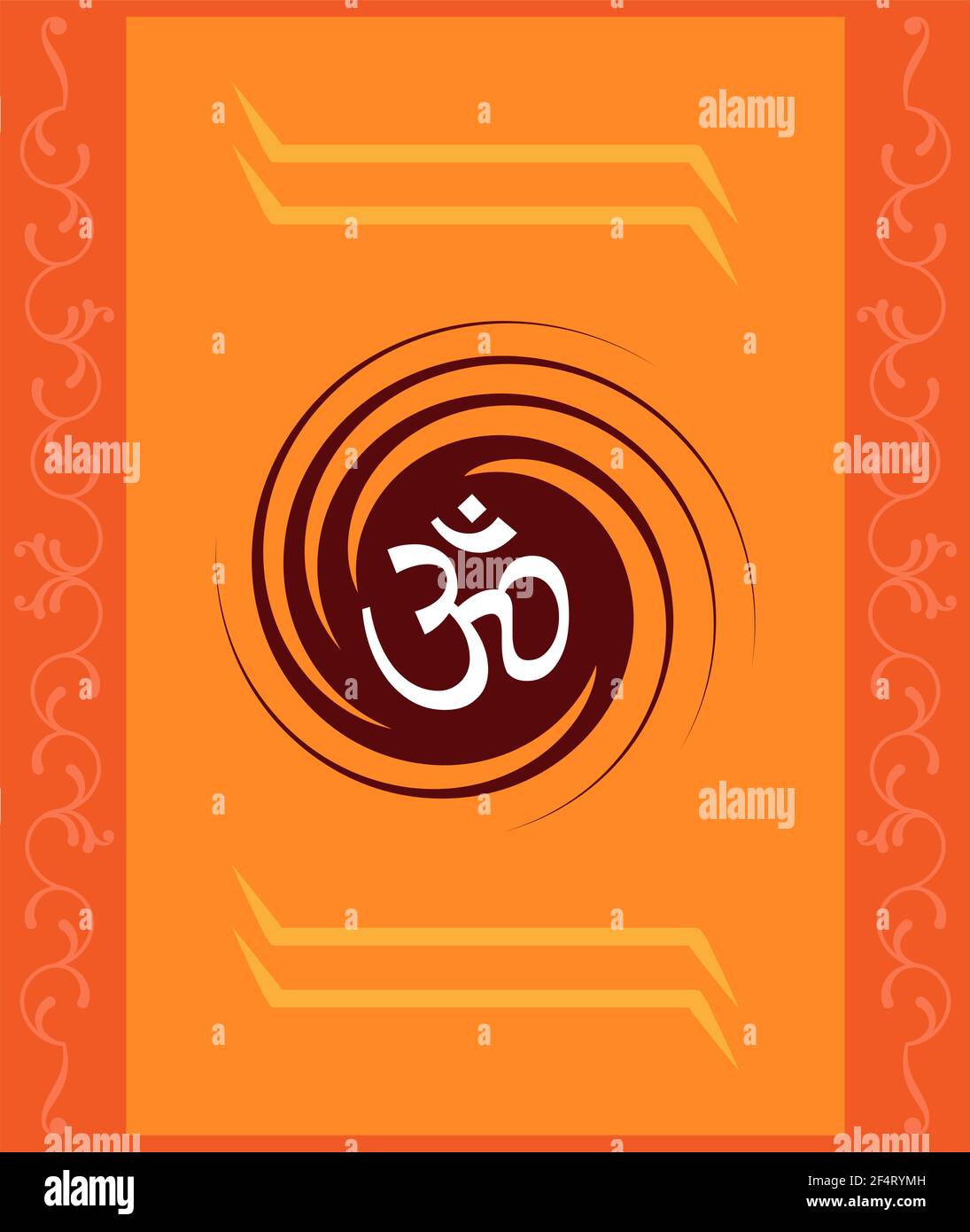 Aum (Om) The Holy Motif Design Vector Art Illustration Stock Vector ...