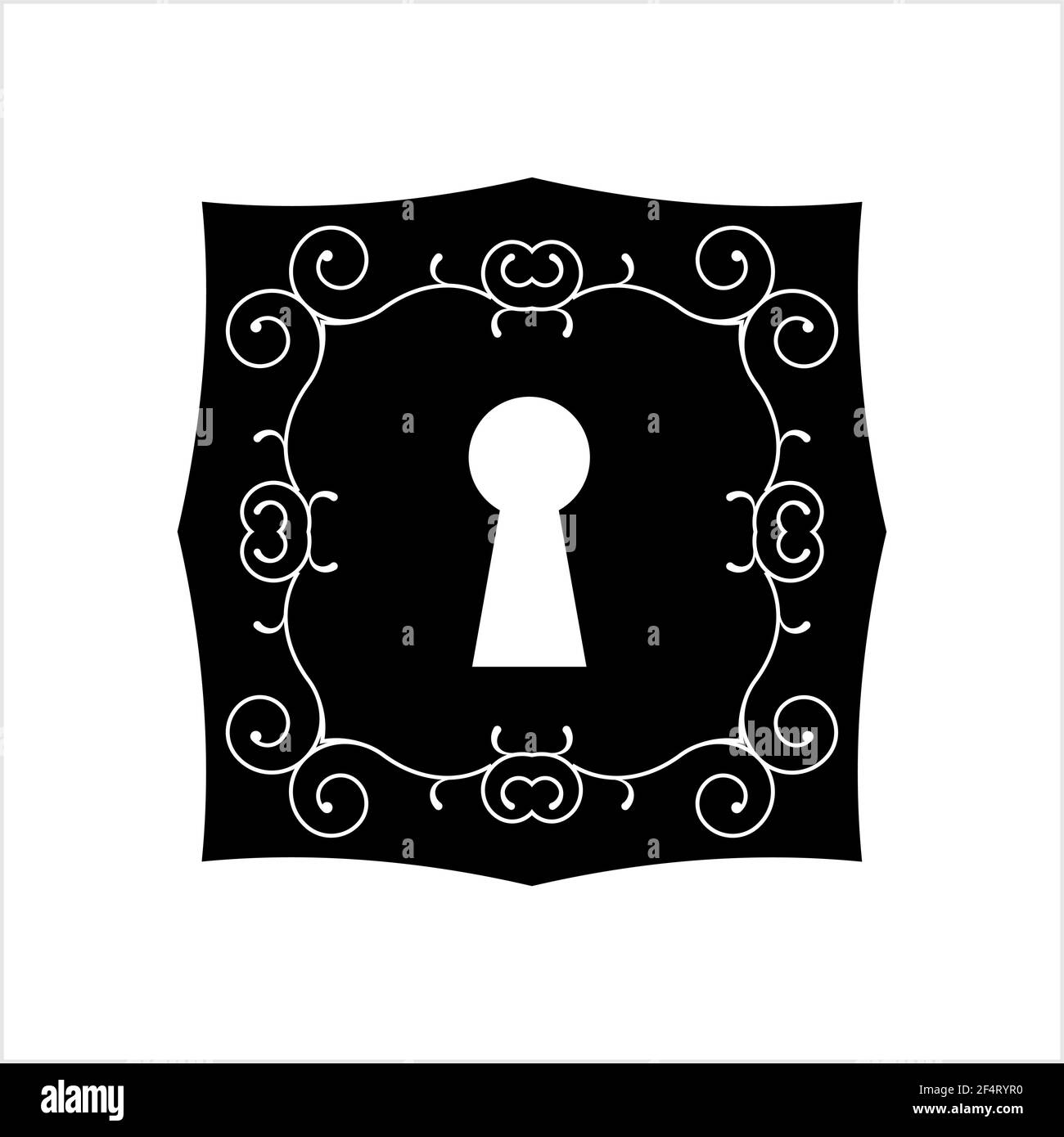Keyhole Icon Design Vector Art Illustration Stock Vector Image & Art ...