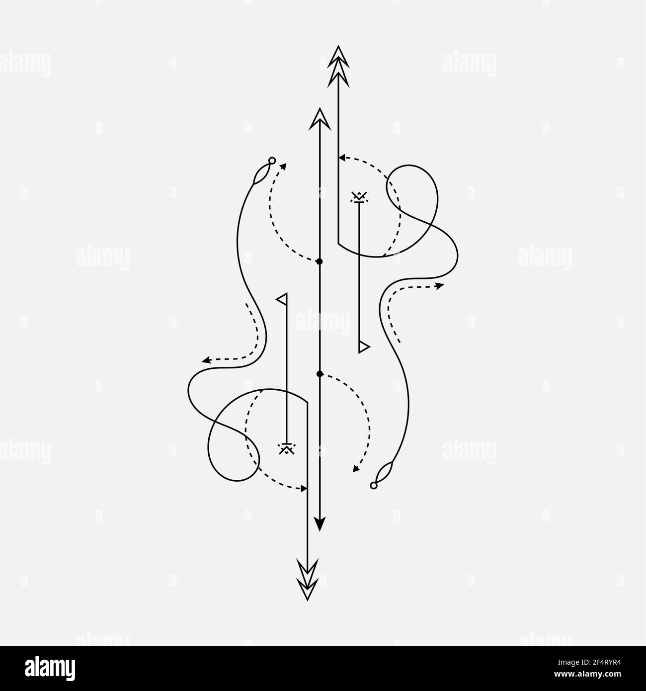 Line Dot Tattoo Design Vector Art Illustration Stock Vector Image & Art ...