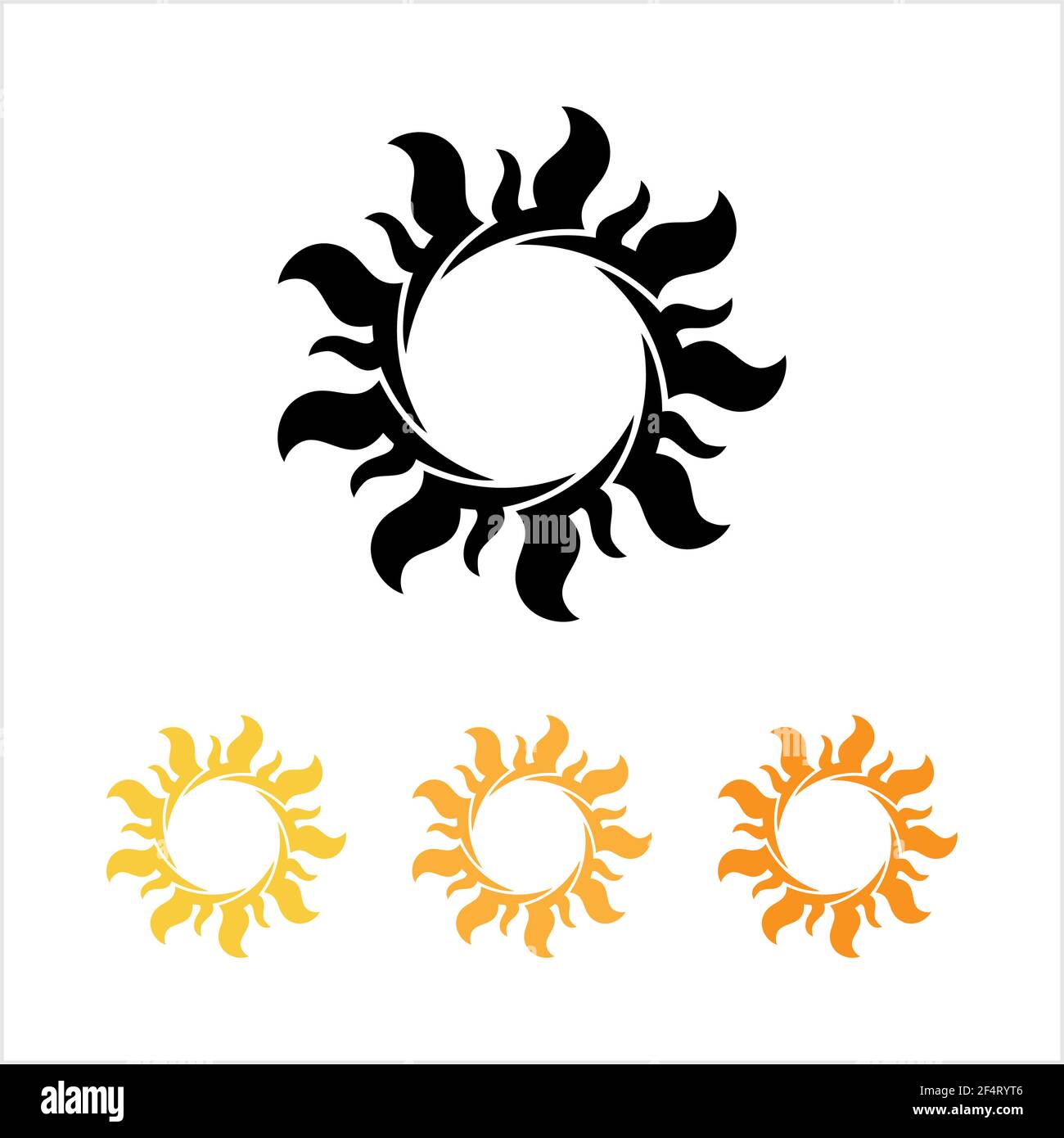 Tattoo Sun, Flame Tribal Design Vector Art Illustration Stock Vector ...