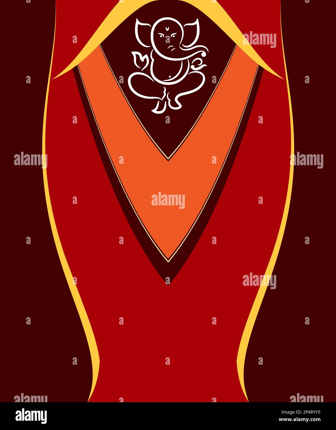 Ganesha The Lord Of Wisdom Design Vector Art Illustration Stock Vector ...