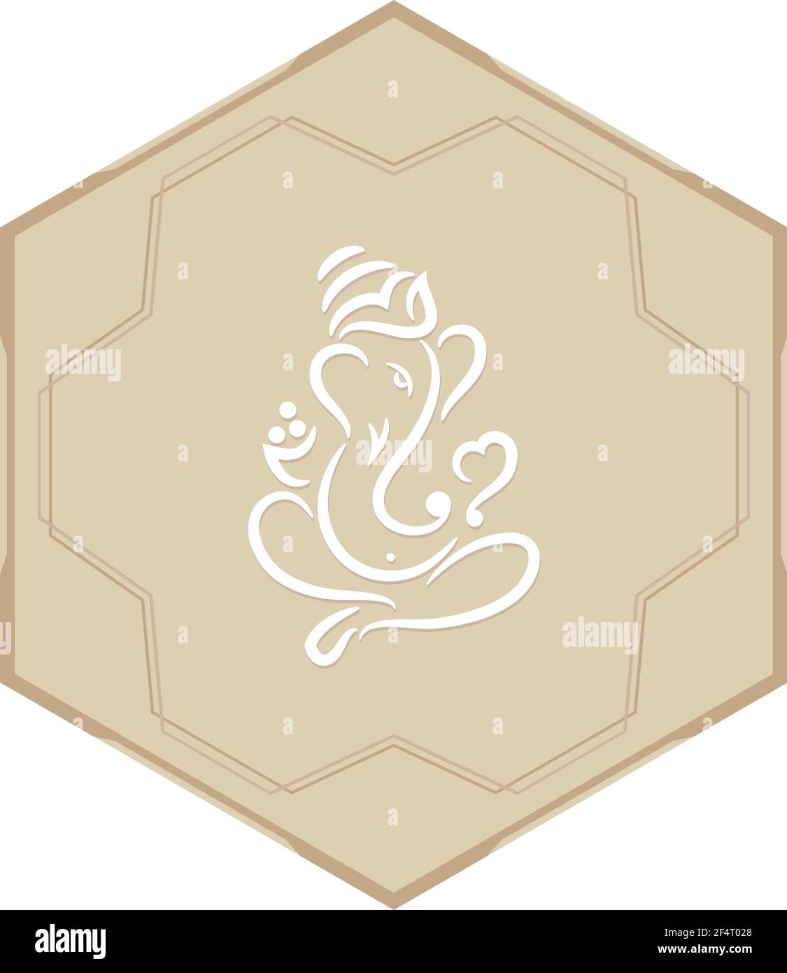 Ganesha The Lord Of Wisdom Design Vector Art Illustration Stock Vector ...