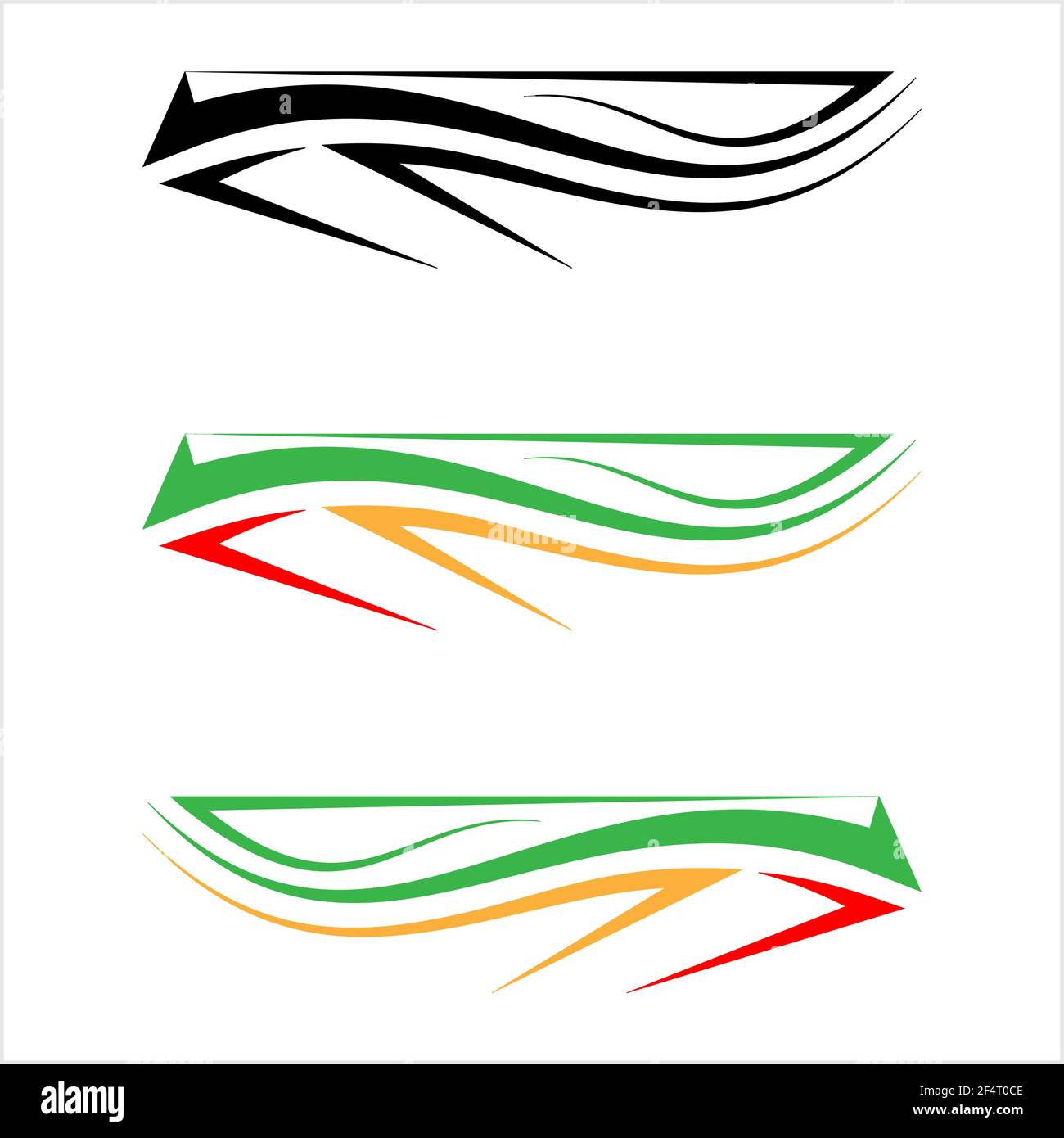 Vehicle Graphics, Stripe : Vinyl Ready Design Vector Art Illustration ...