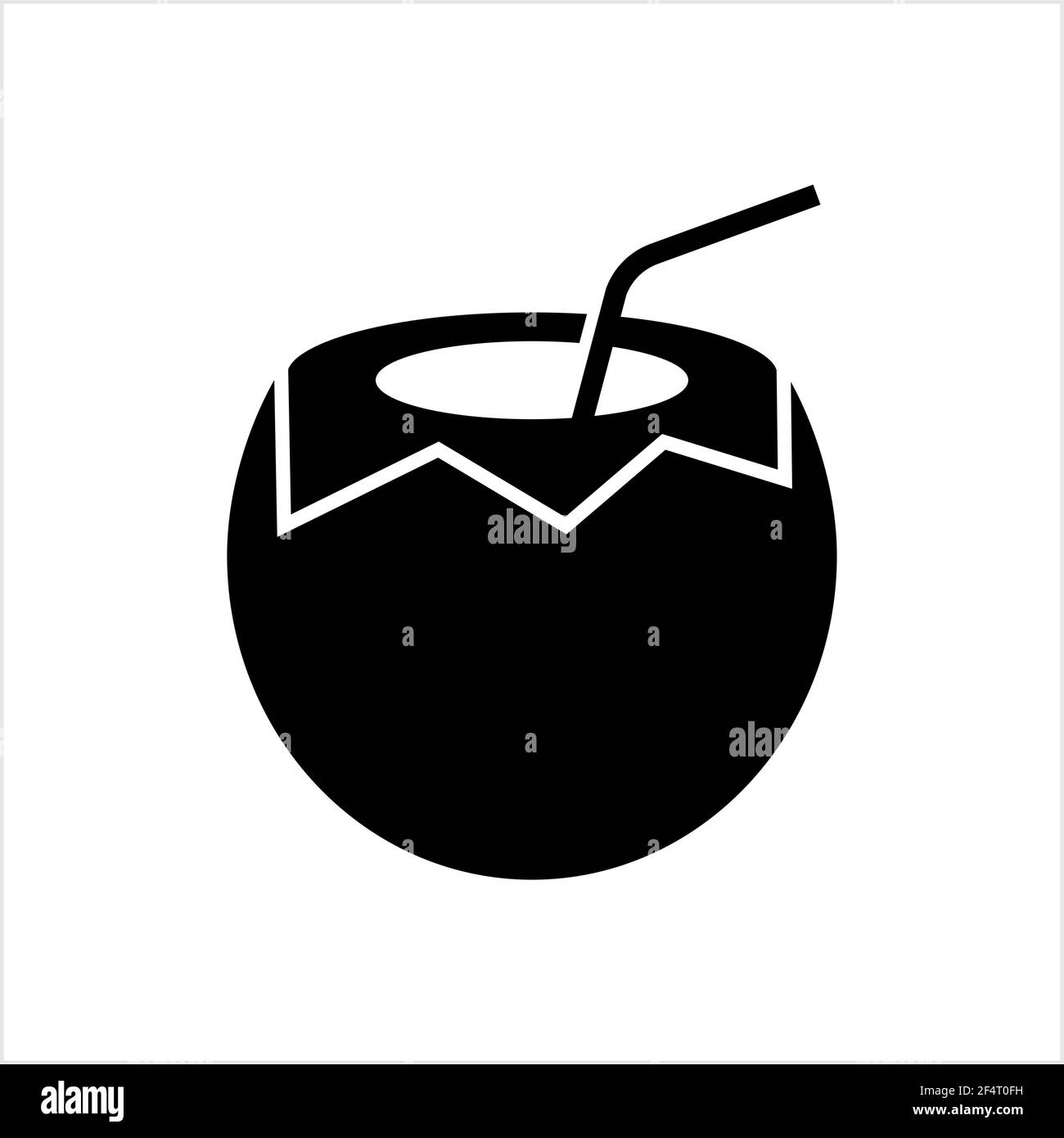 Coconut Icon, Coconut Fruit Vector Art Illustration Stock Vector Image ...