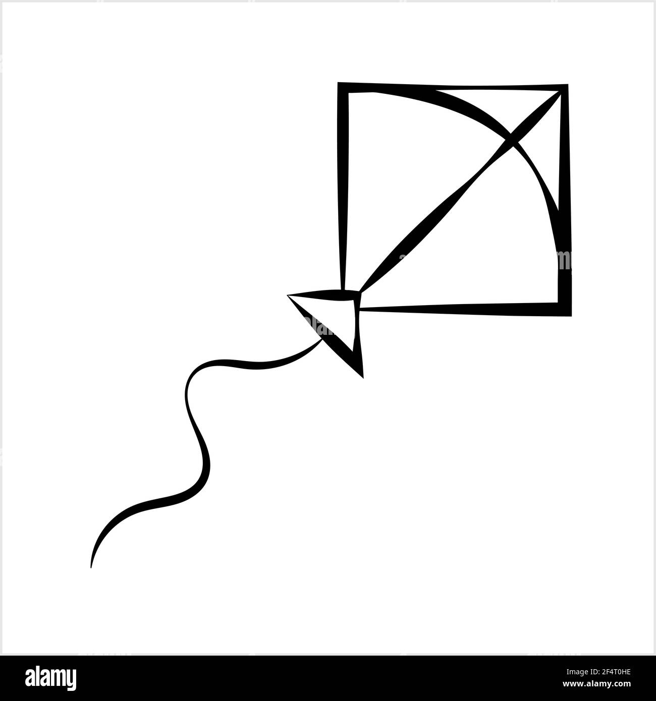 Kite Icon, Flying Kite Icon Vector Art Illustration Stock Vector Image ...