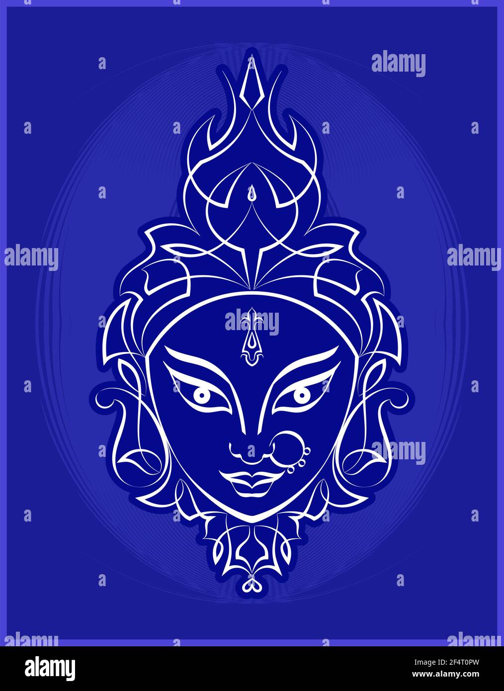 Durga Goddess of Power Vector Illustration Stock Vector Image & Art - Alamy
