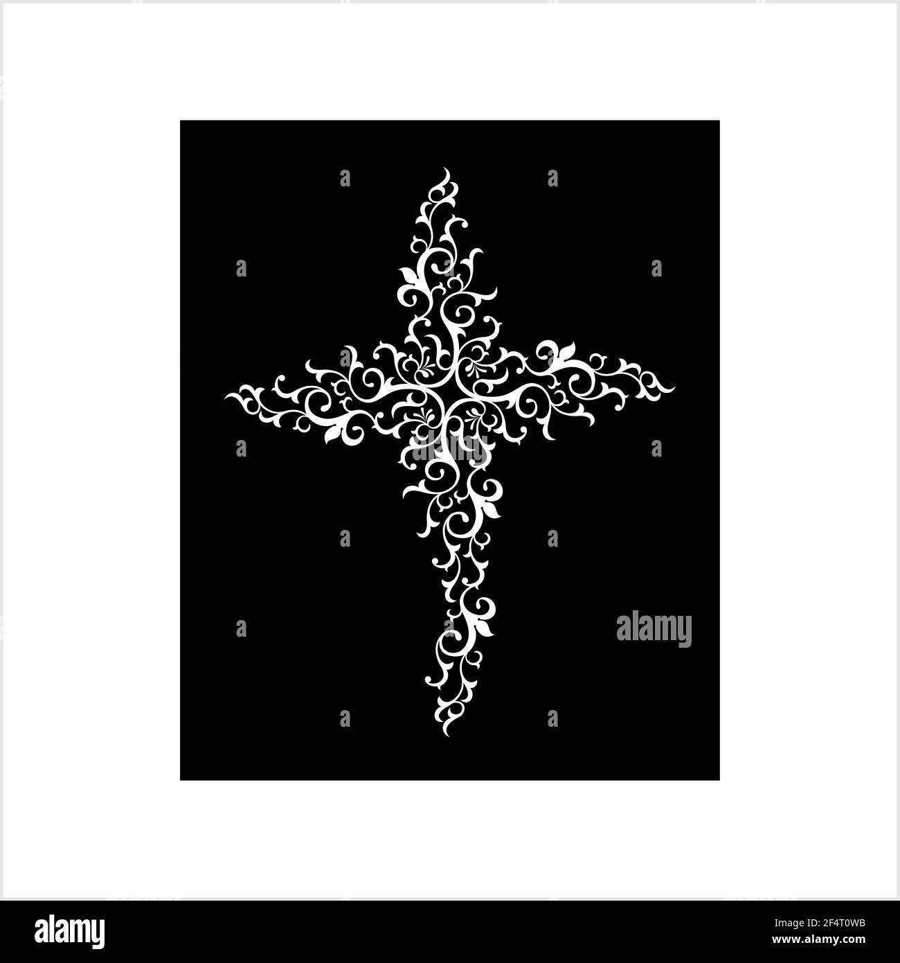 Christian Cross Design Vector Art Illustration Stock Vector Image & Art ...