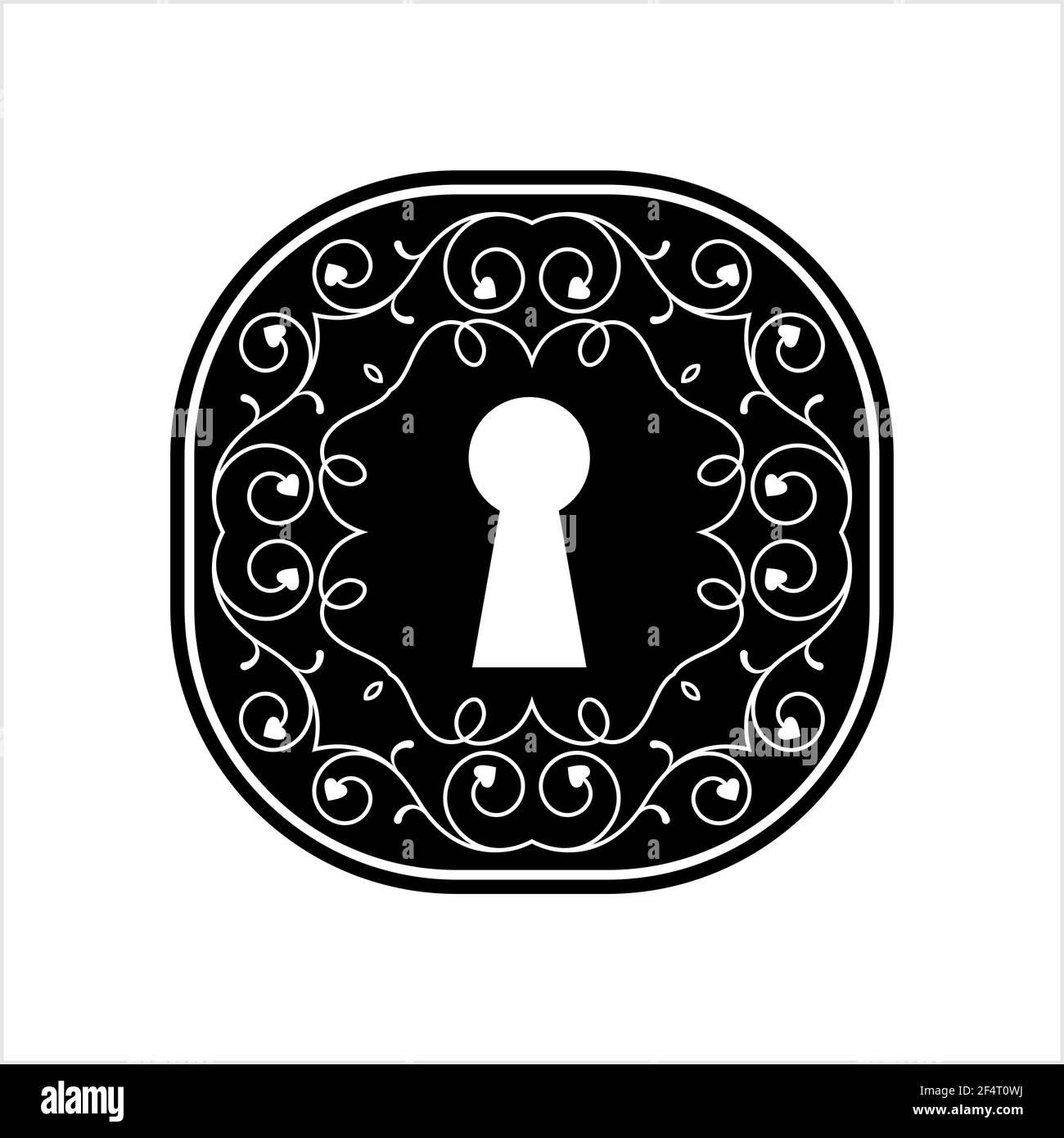 Keyhole Icon Design Vector Art Illustration Stock Vector Image & Art ...