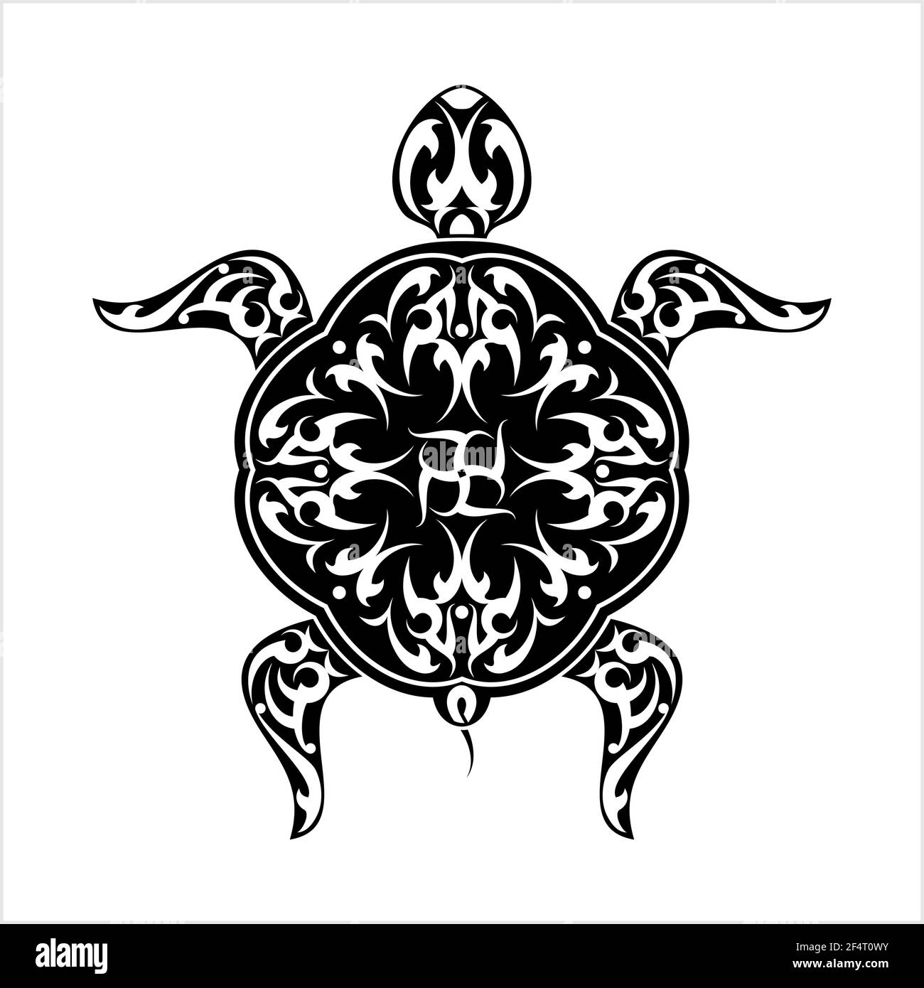 Tattoo Turtle Design Vector Art Illustration Stock Vector Image & Art ...