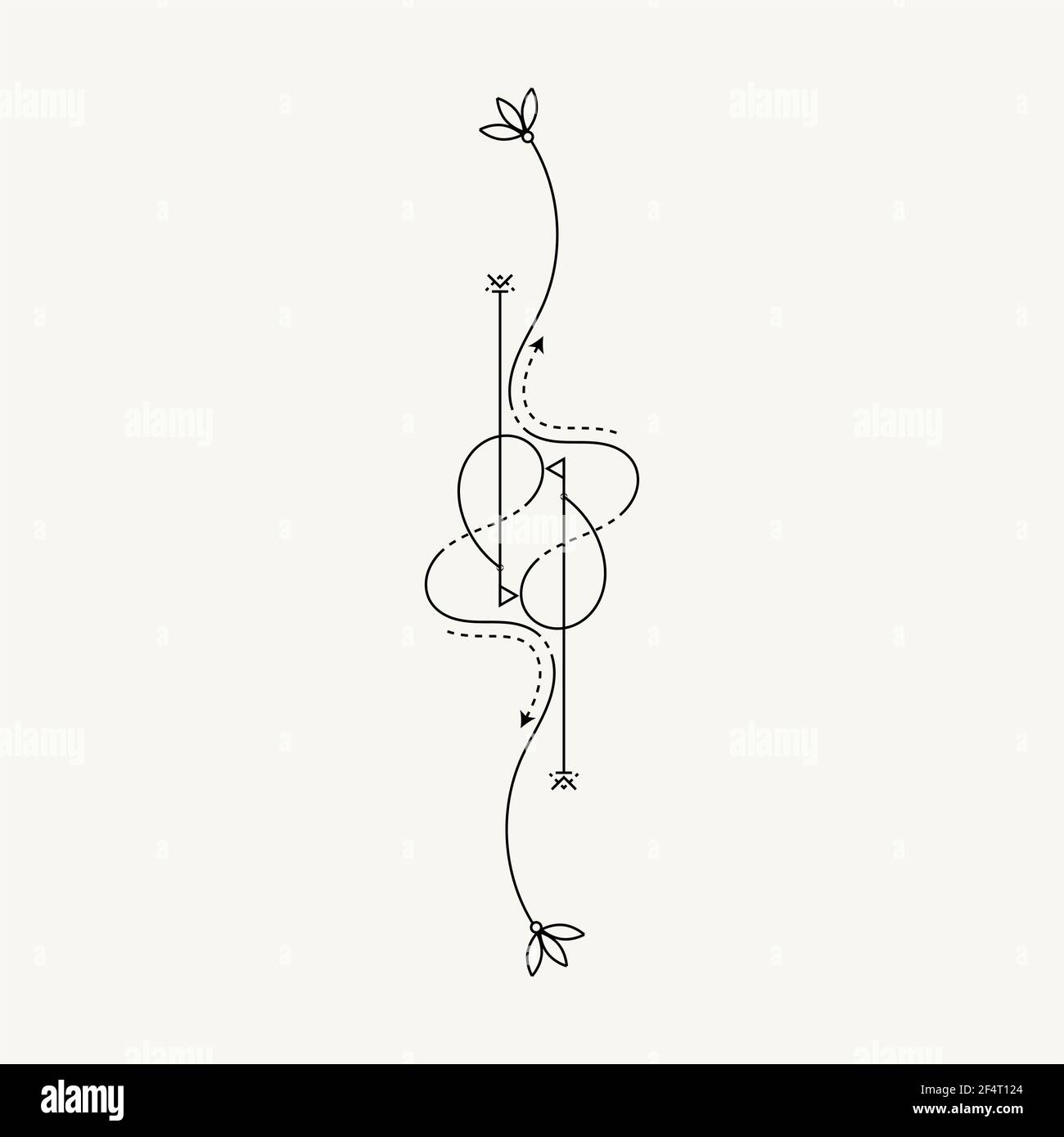 Line Dot Tattoo Design Vector Art Illustration Stock Vector Image & Art ...