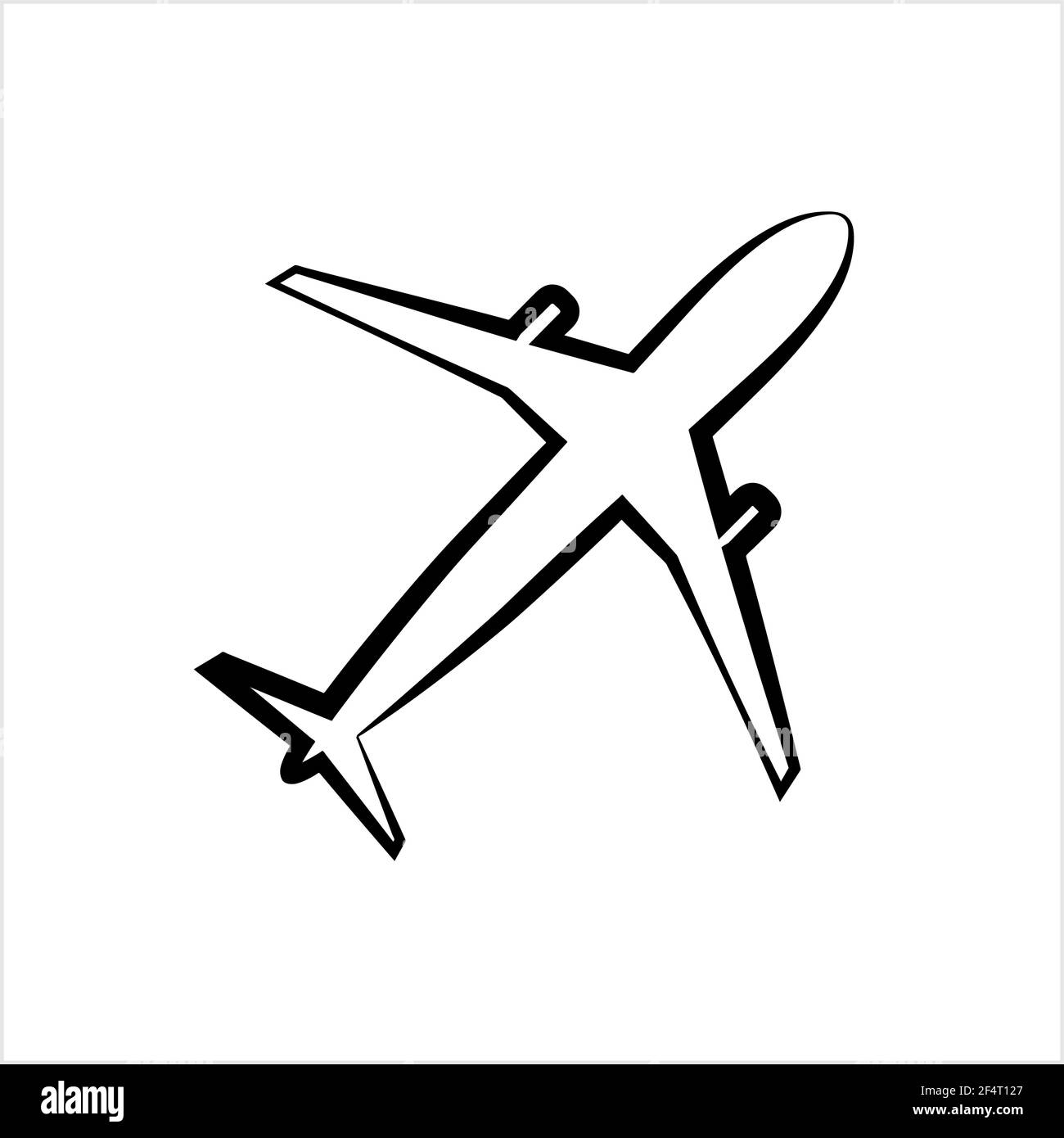 Airplane (Aeroplane) Icon Vector Art Illustration Stock Vector Image ...