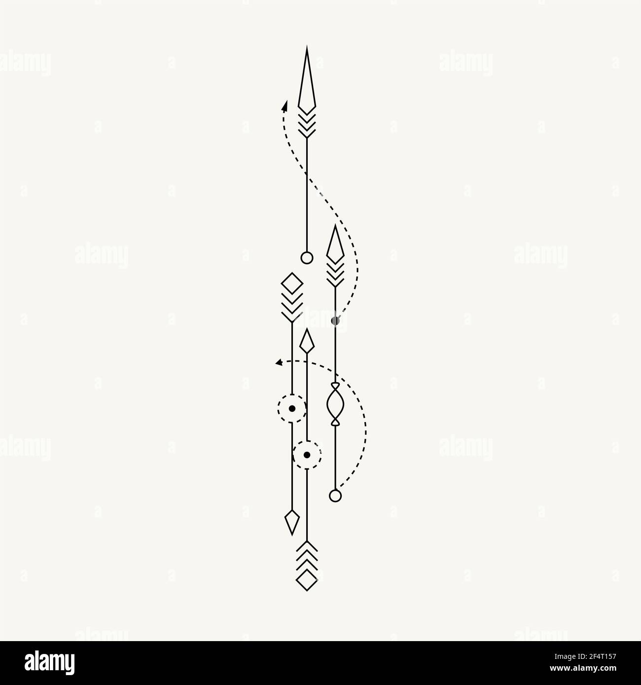 Line Dot Tattoo Design Vector Art Illustration Stock Vector Image & Art ...