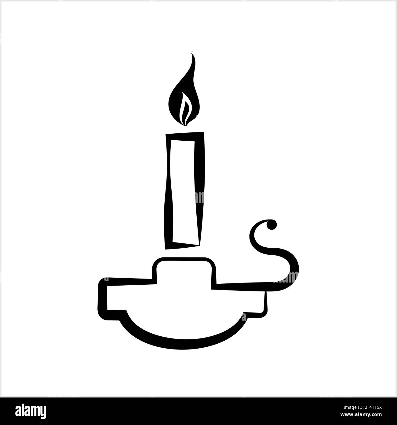 Candle Holder Design Vector Art Illustration Stock Vector Image & Art ...