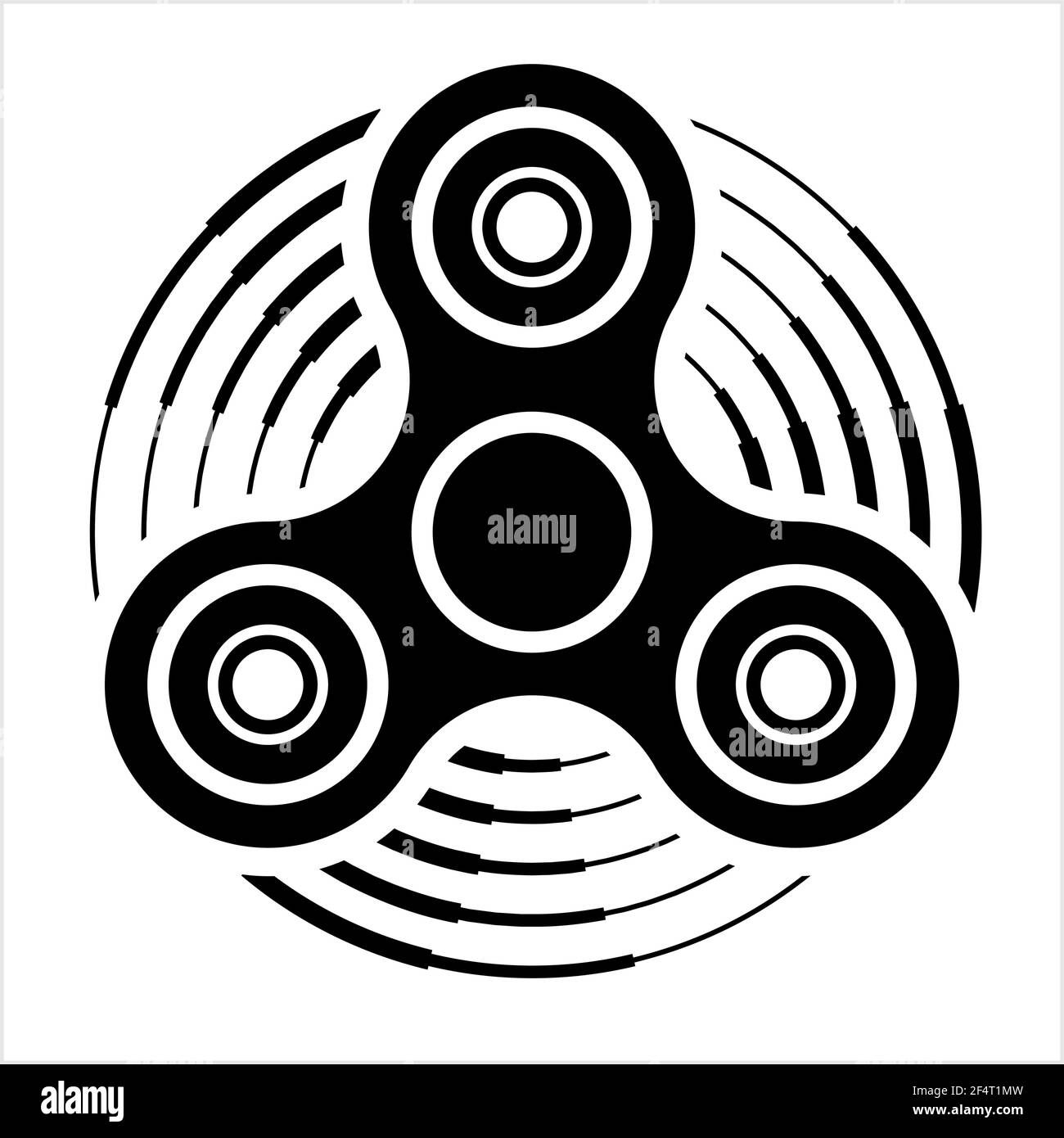 Toy Fidget Spinner Icon, Spin Along Its Axis Toy Vector Art ...