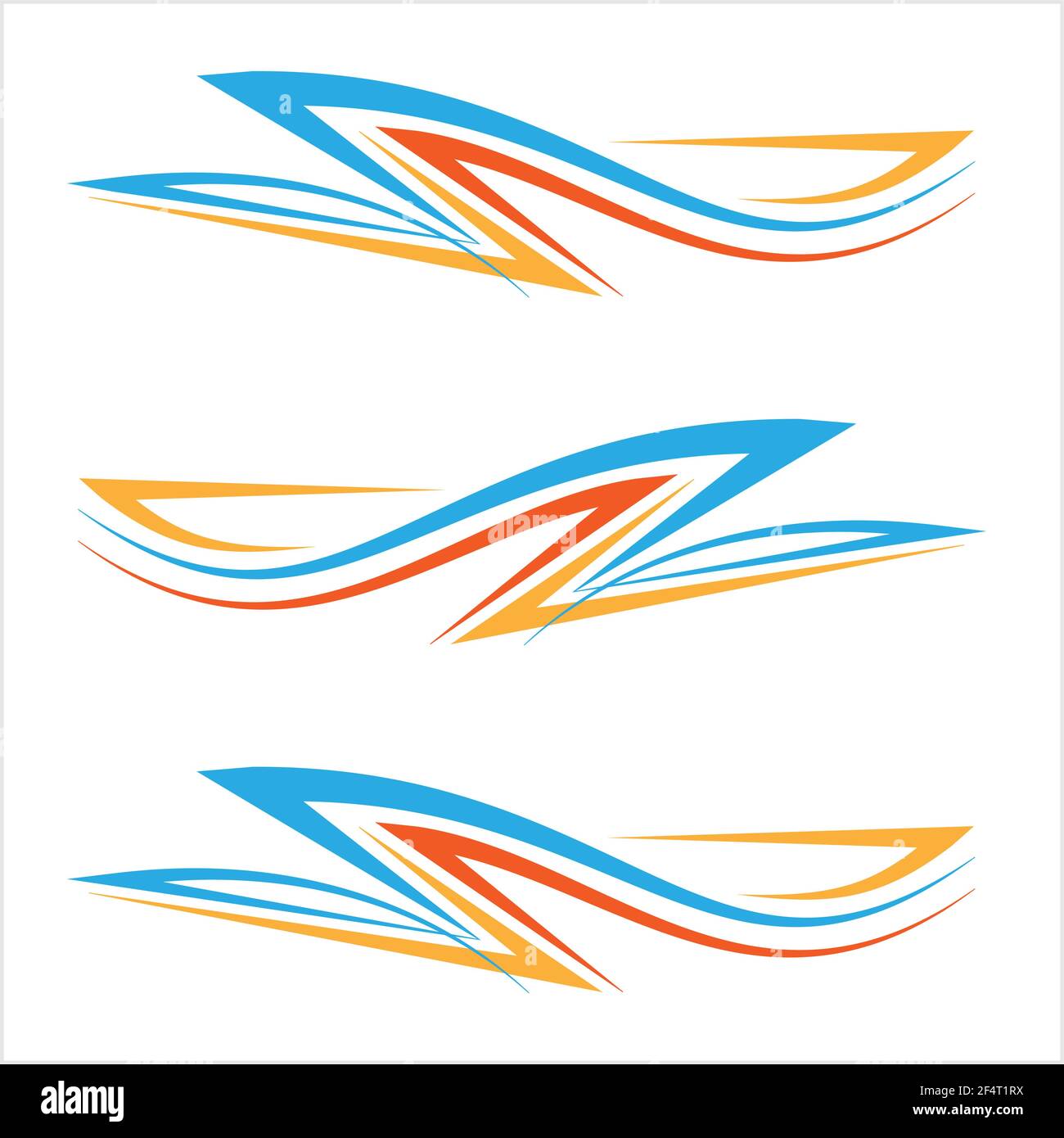 Vehicle Graphics, Stripe : Vinyl Ready Design Vector Art Illustration ...