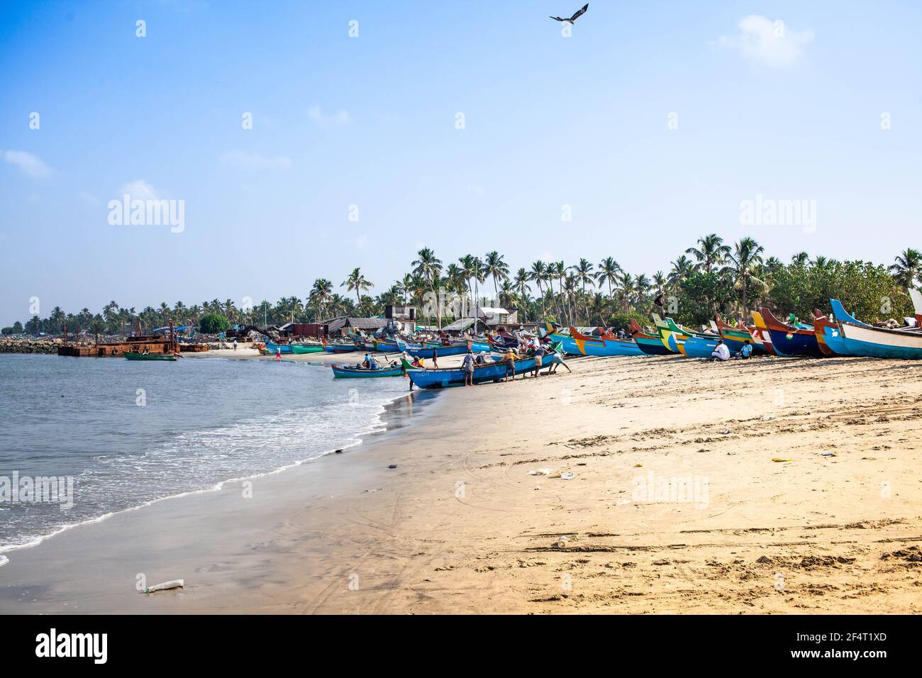 Tanur fishing harbour Stock Photo - Alamy