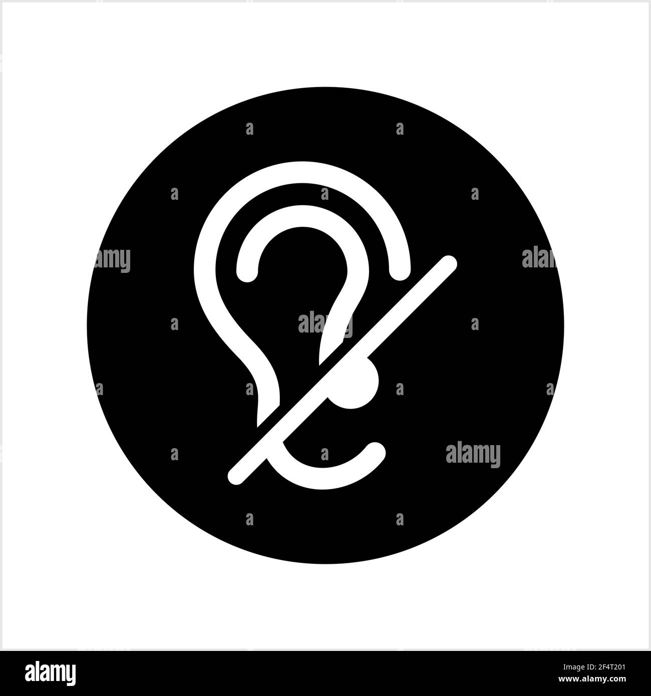 Deaf Icon, Disability To Hear Vector Art Illustration Stock Vector ...