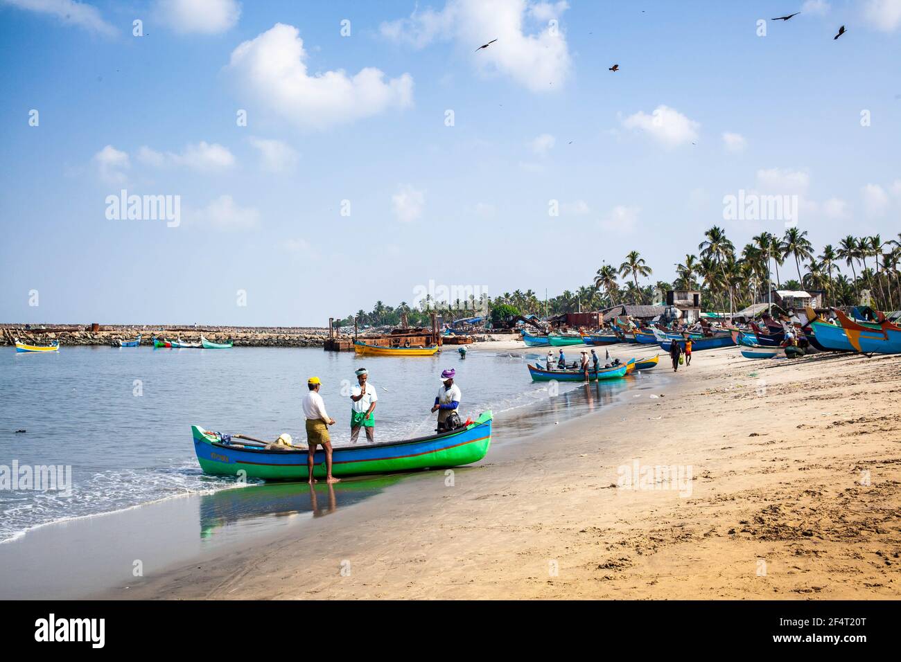 Tanur fishing harbour Stock Photo - Alamy