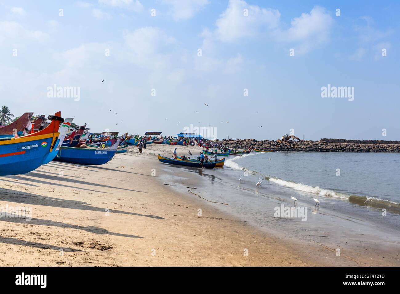 Tanur fishing harbour Stock Photo - Alamy