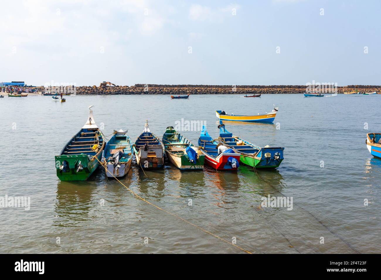 Tanur fishing harbour Stock Photo - Alamy