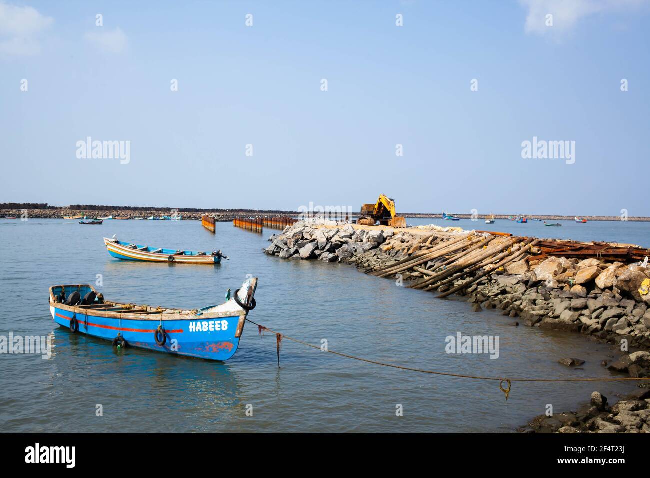 Tanur fishing harbour Stock Photo - Alamy