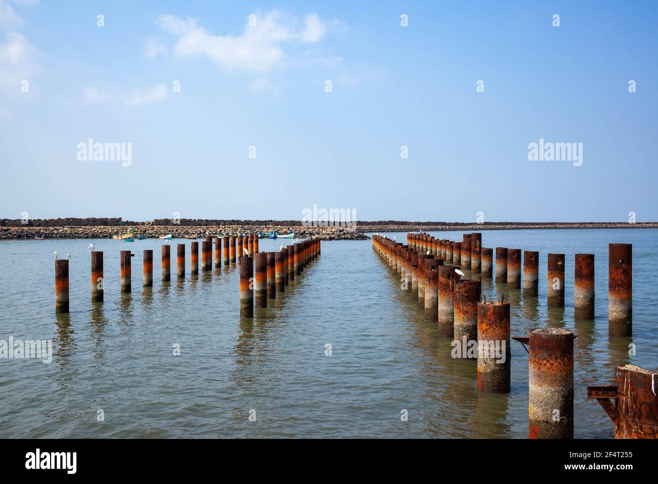 Tanur fishing harbour Stock Photo - Alamy