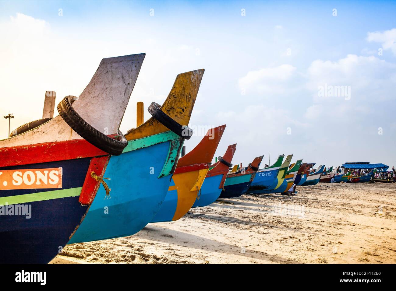 Tanur fishing harbour Stock Photo - Alamy
