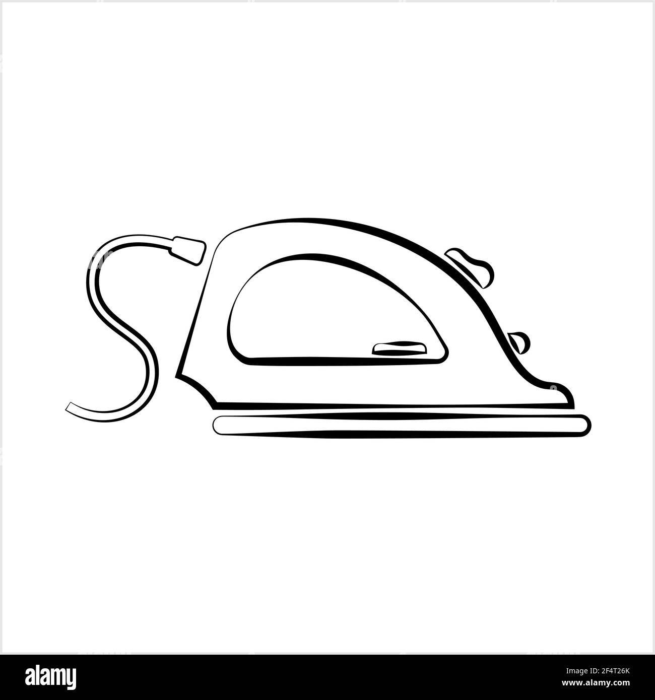 Clothing Iron Icon Design Vector Art Illustration Stock Vector Image ...