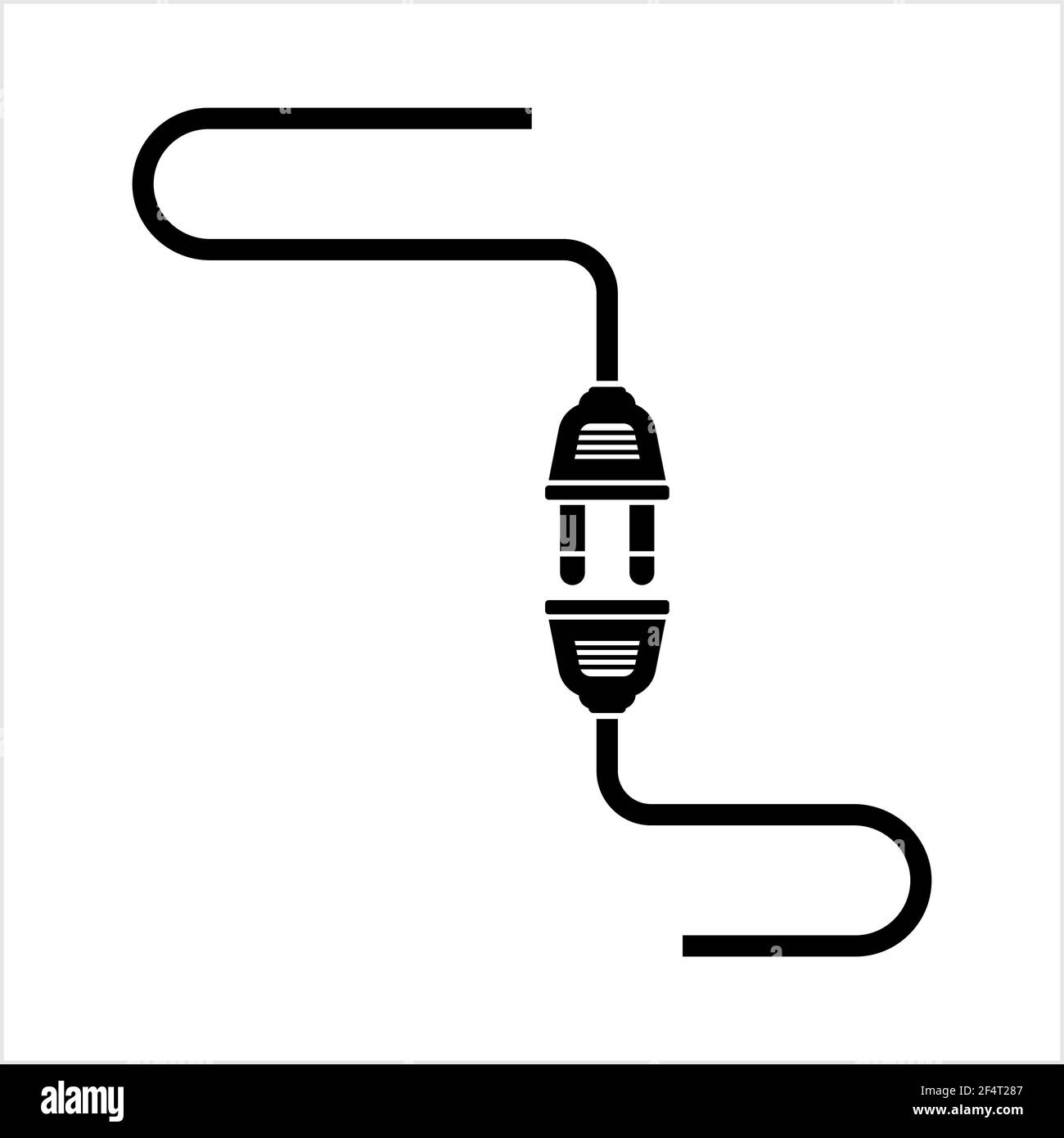 Plug Male Female Connection Icon Design Vector Art Illustration Stock ...