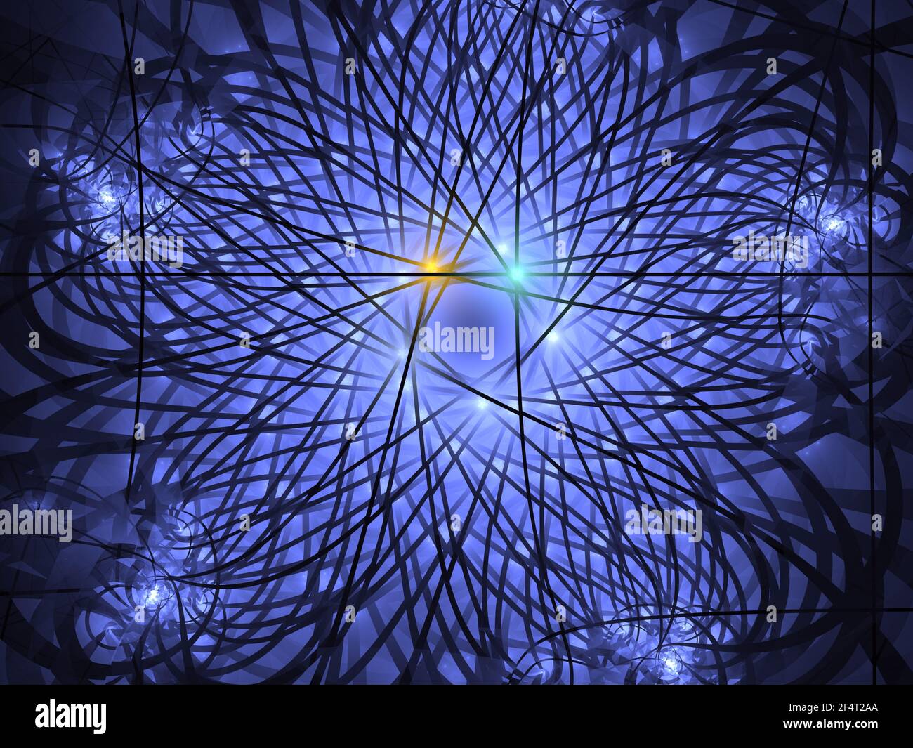 Abstract intricate spiral ornament with sparkling shapes. Fantasy ...