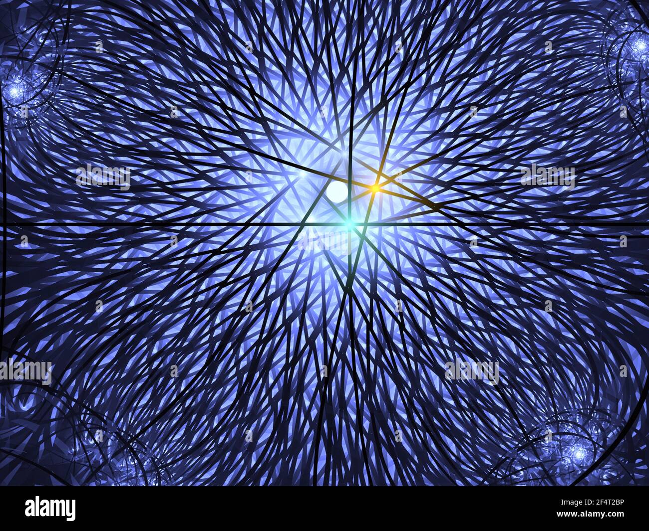 Abstract intricate spiral ornament with sparkling shapes. Fantasy ...