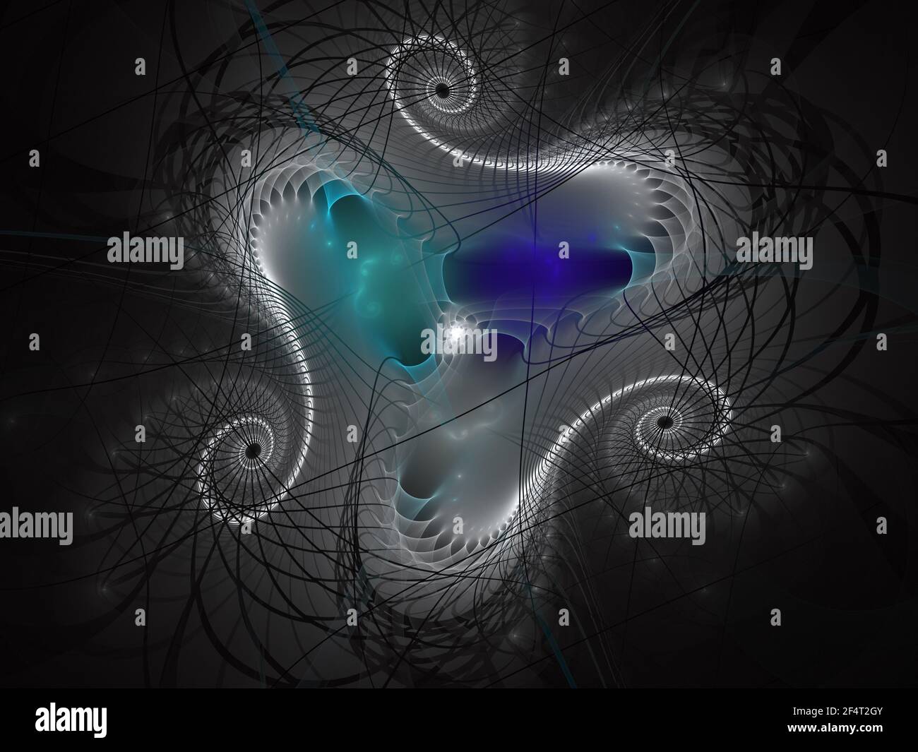 Abstract intricate spiral ornament with sparkling shapes. Fantasy ...