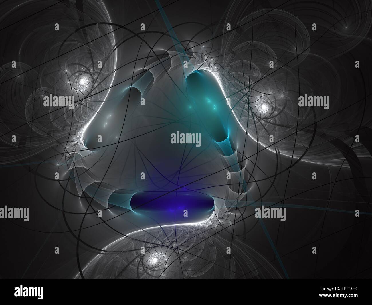 Abstract intricate spiral ornament with sparkling shapes. Fantasy ...