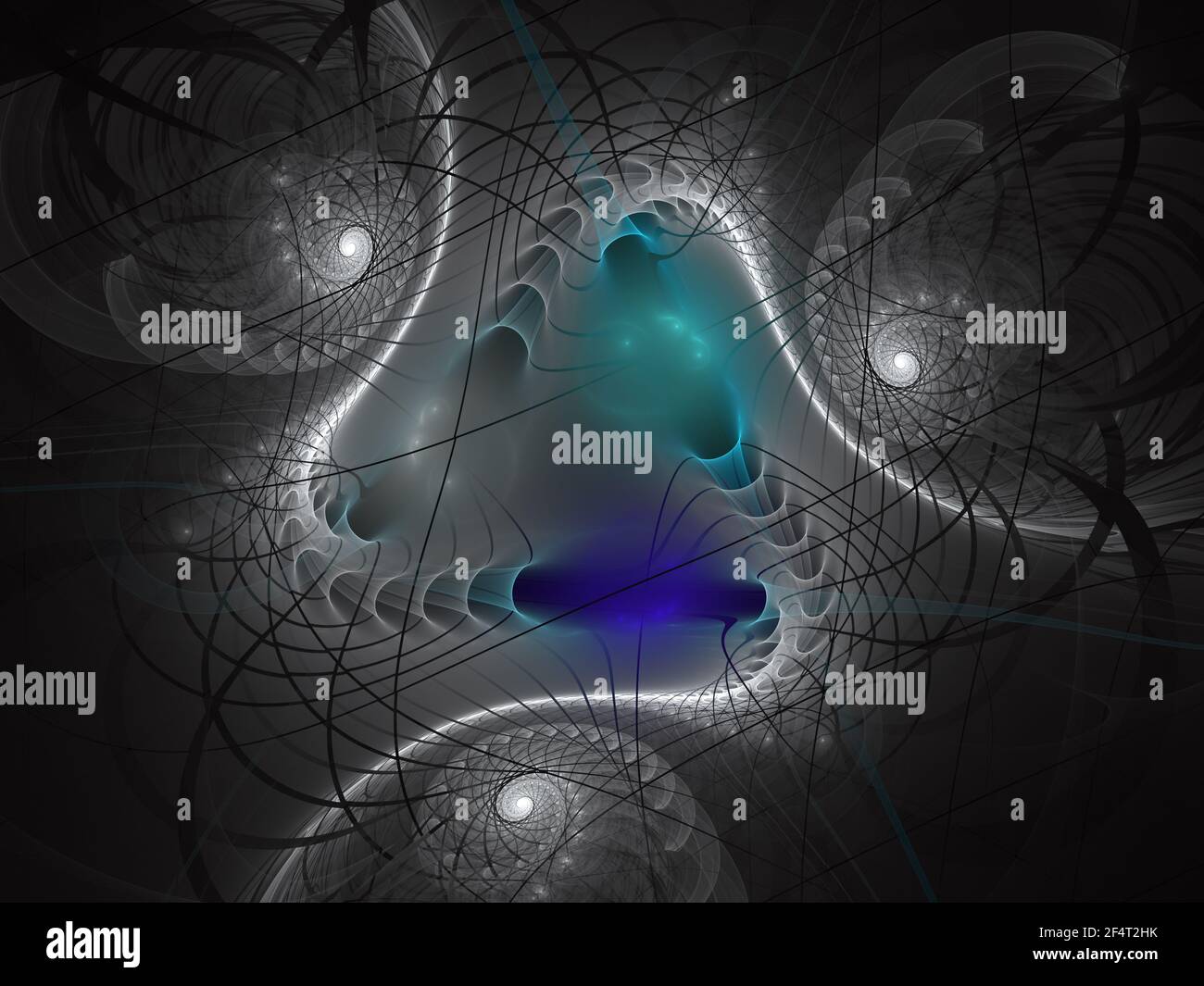 Abstract intricate spiral ornament with sparkling shapes. Fantasy ...