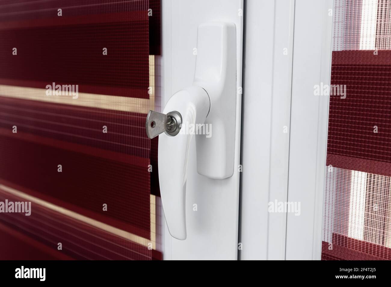 Secure PVC window with lockable handle.The concept of protecting a ...