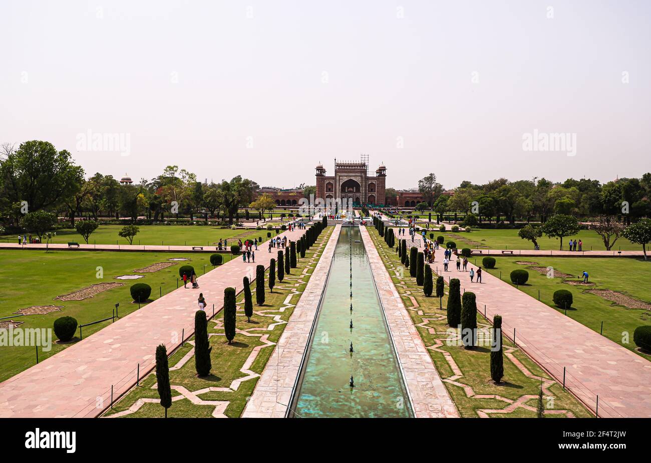 the taj mahal scenic view on the south bank of yamuna river in the ...