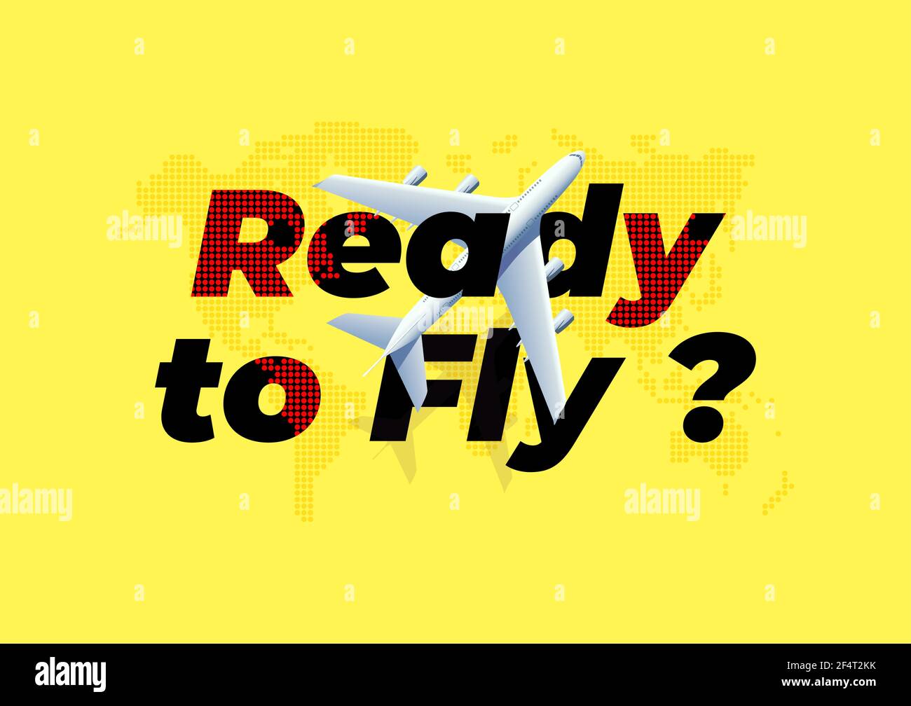 Airplane ready for takeoff Stock Vector Images - Alamy