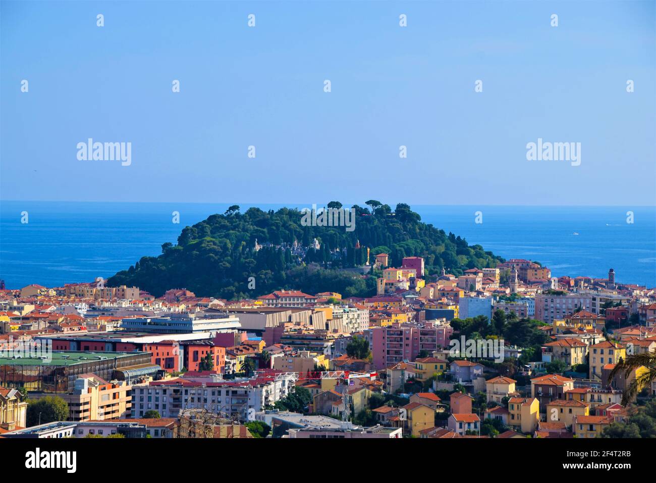 Castle Hill and city aerial panoramic view, Nice, France Stock Photo ...