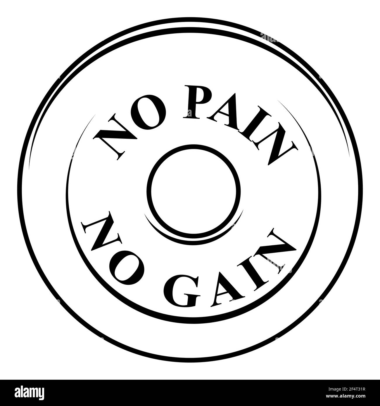 Vector Black and White barbell Plate, isolated on white Stock Vector ...