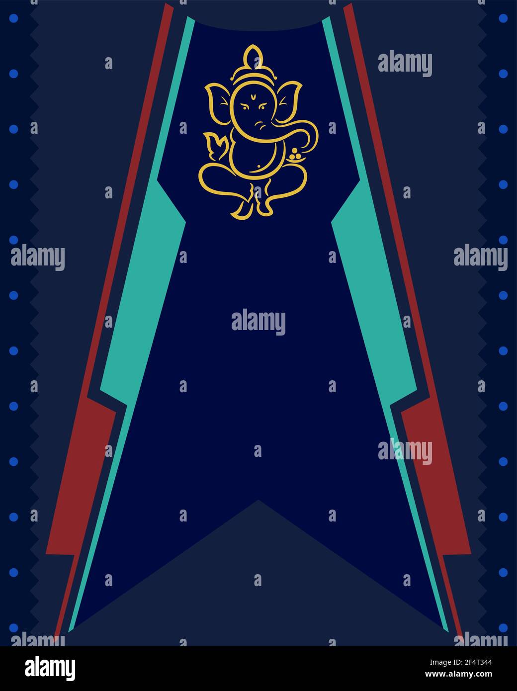 Ganesha The Lord Of Wisdom Design Vector Art Illustration Stock Vector ...